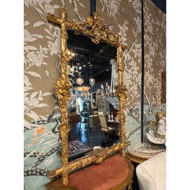 19th Century Italian Tree From Giltwood Mirror | Chairish
