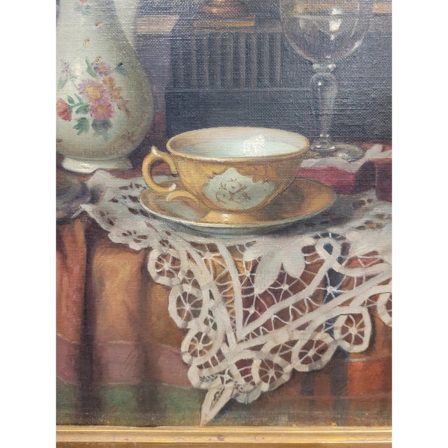 1930s Oil Painting of a Still Life, Framed | Chairish