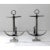 1930s Puritan Style Andirons Anchor by Angel & Zevallos Nickel Plated ...