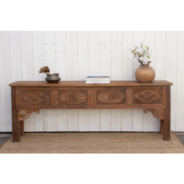 Fabulous Southern Indian Carved Console | Chairish