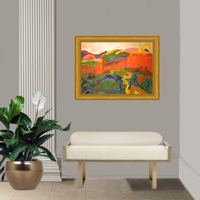 1960s "Landscape 701" Fauvist Landscape Oil Painting by Joanne Fleming, Framed | Chairish