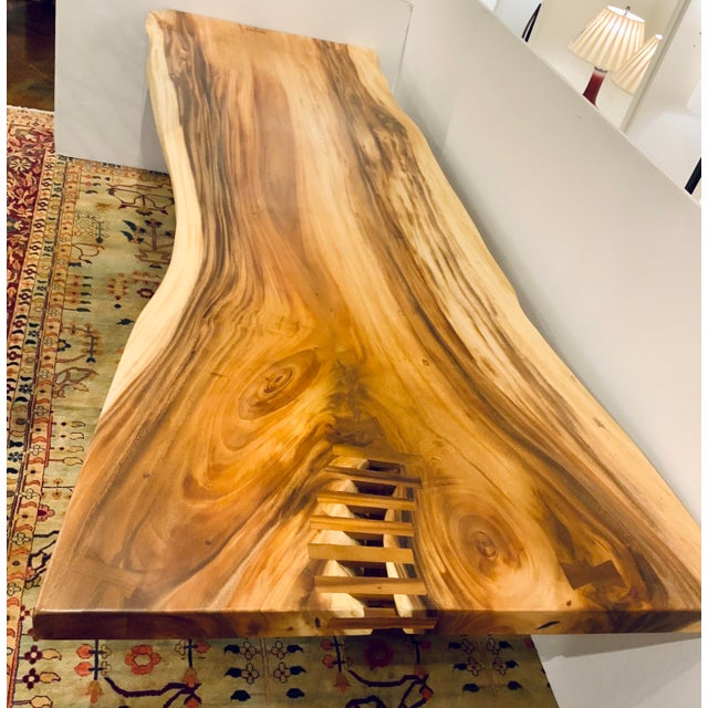 Custom Organic Modern Live Edge Natural Wood Dining Table | Chairish