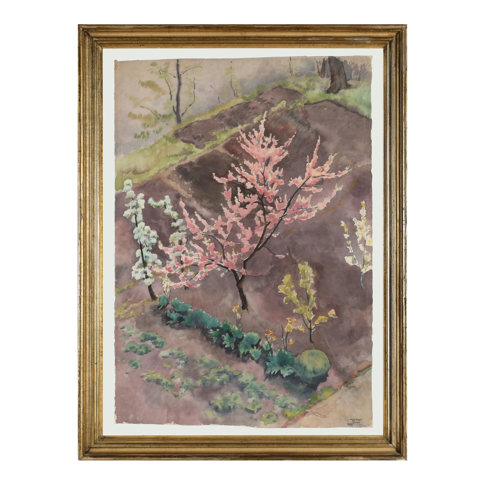 Hans Brasch, Large Expressive Watercolor, 1920, Masters Student of Hans ...
