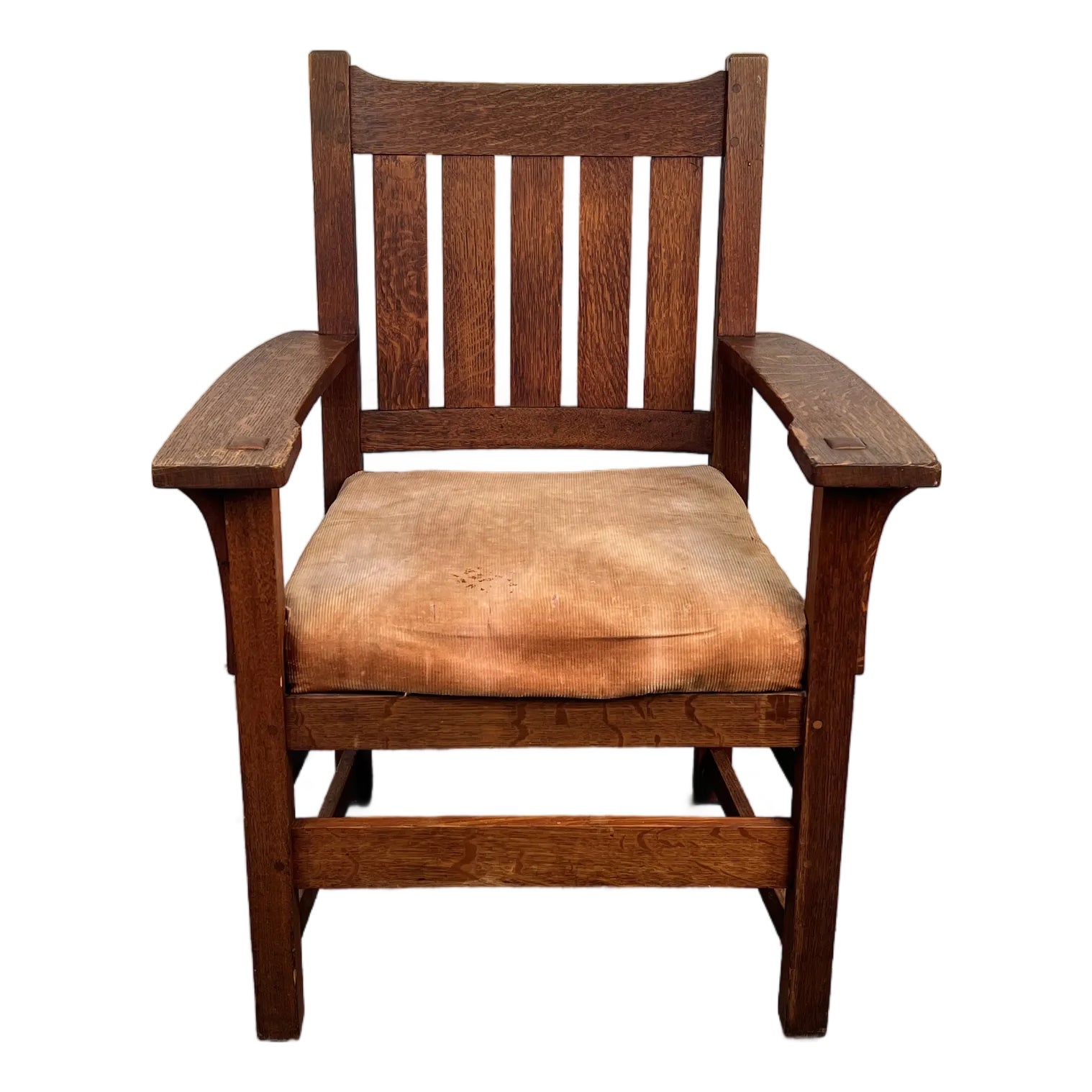 Beautiful Antique Mission Oak Chair | Chairish