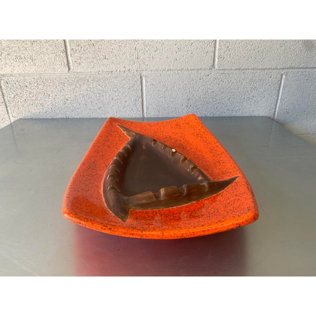 Vintage Orange Ceramic Tray by Mallory Ceramic Studio | Chairish