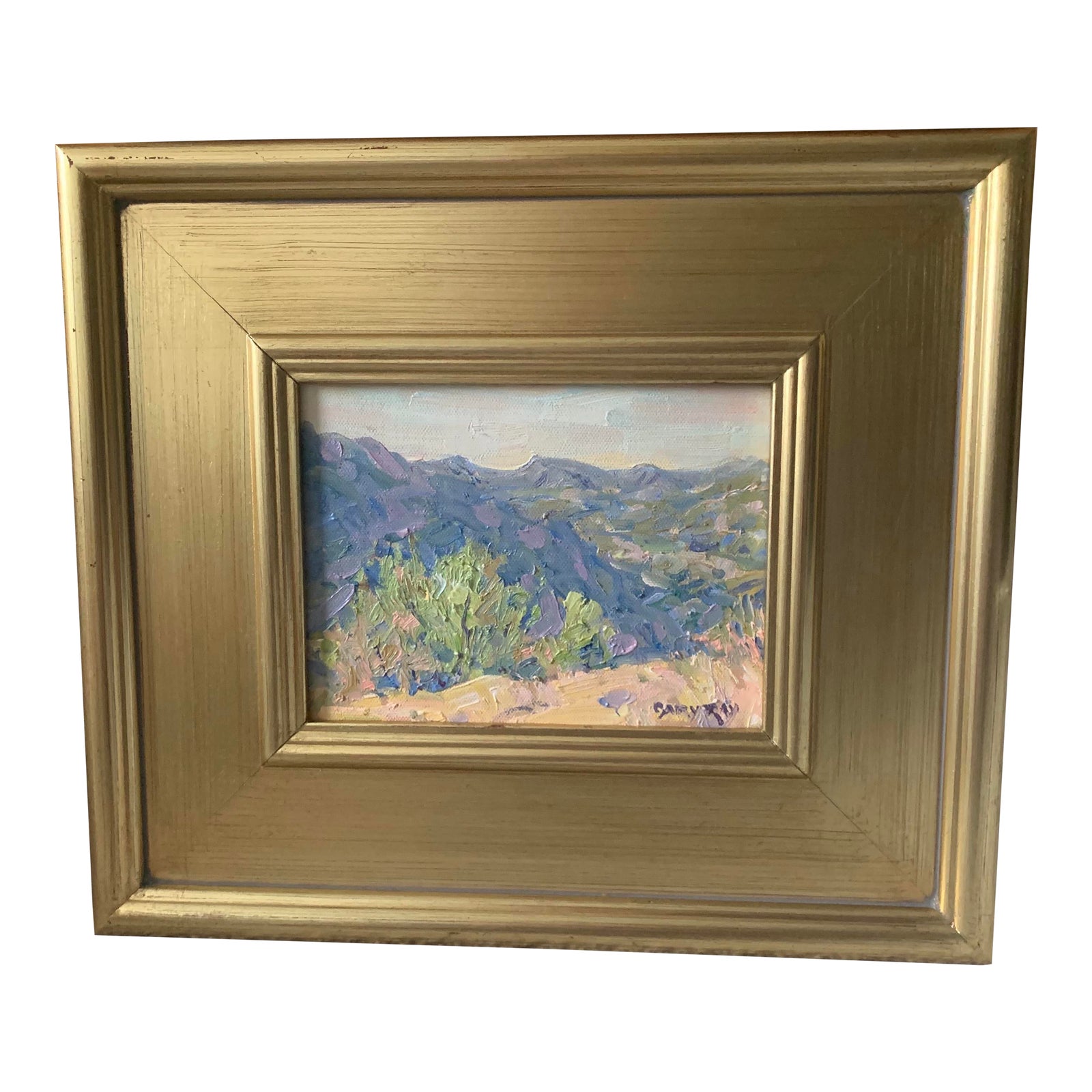 Signed Gary Ray Landscape Oil Painting With Gold Frame, California's ...