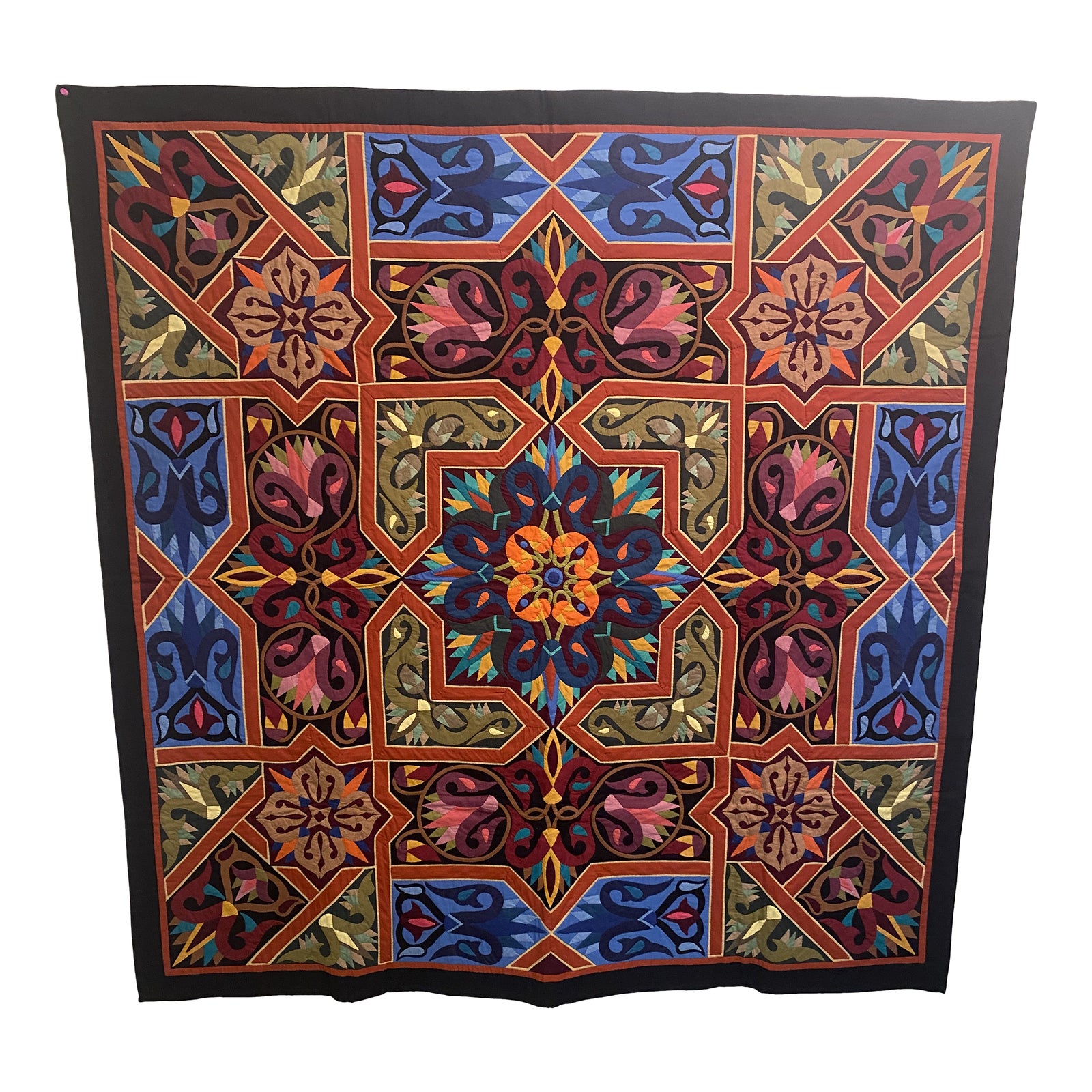 Vintage Hand-Stitched Egyptian Khayamiya Appliquéd From the Tentmakers ...