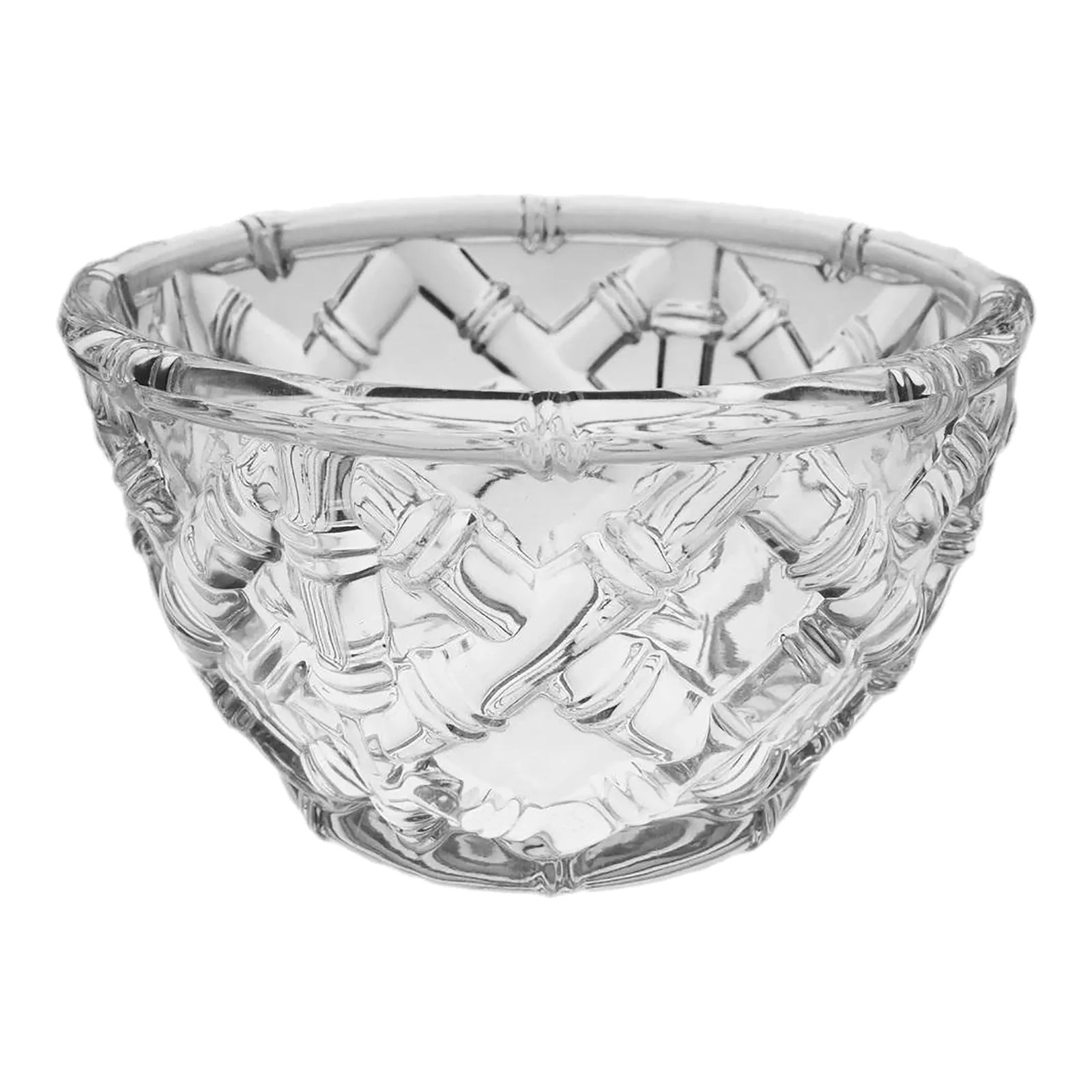 Late 20th Century Tiffany & Co. Bamboo Pattern Glass Bowl | Chairish