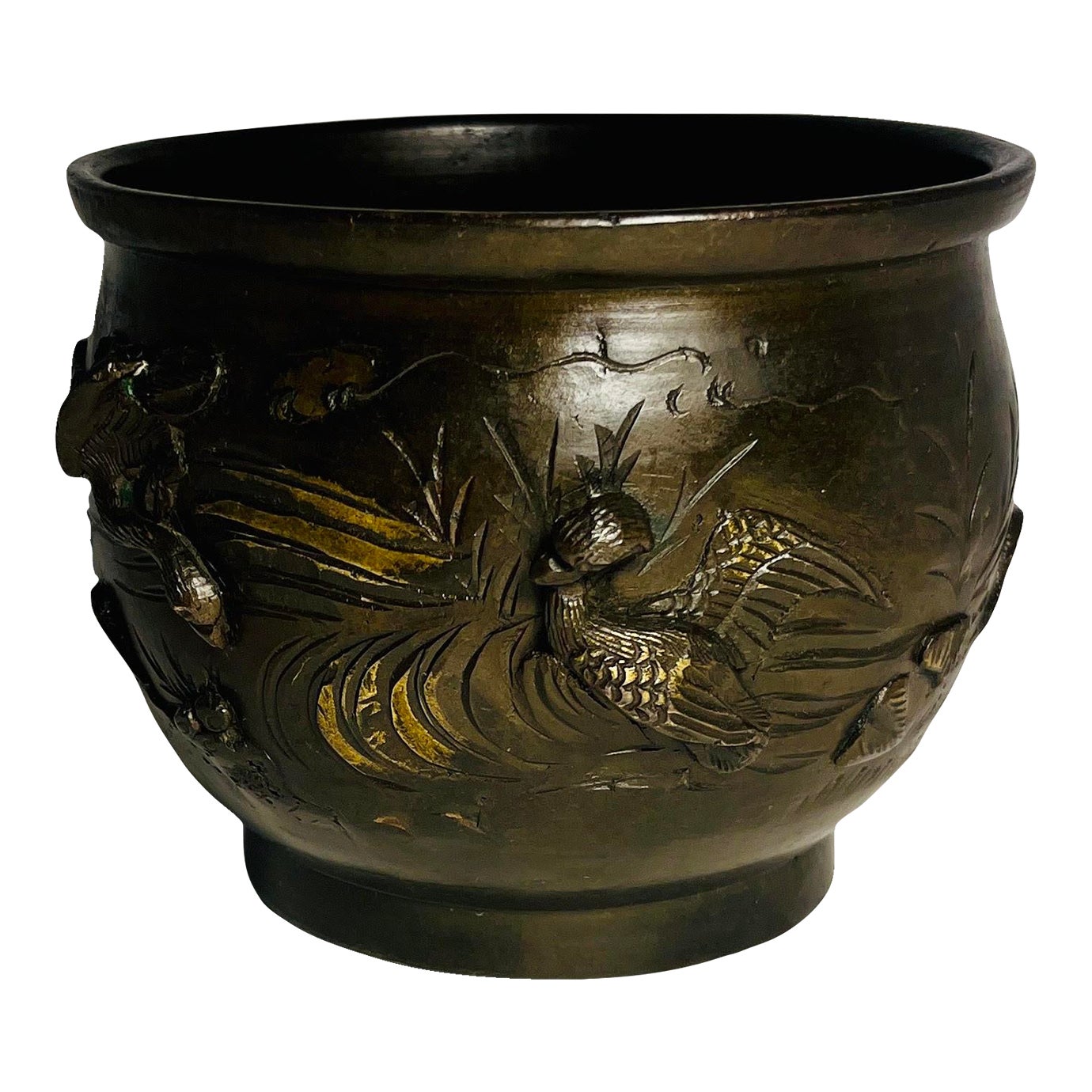 Antique 19th Century Maji Period Japanese Bronze Cachepot Planter ...