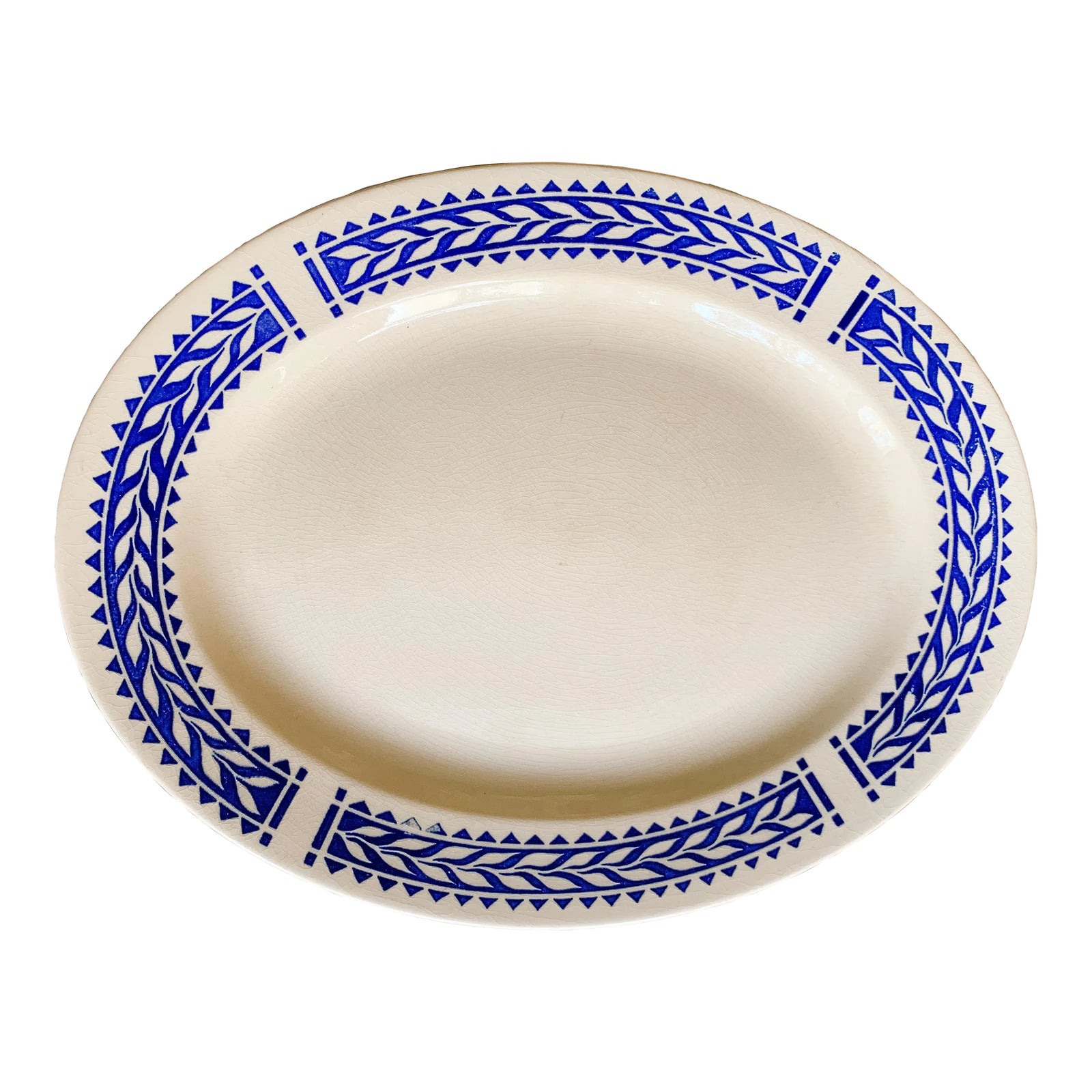 1930s Homer Laughlin Laurel Leaf Serving Platter | Chairish