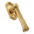 Mid 20th Century French Gilded Brass Dummy Lever Door Handle Set | Chairish