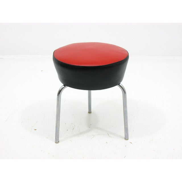 Mid-Century German Bauhaus Tubular Steel Stool from Mauser Werke | Chairish