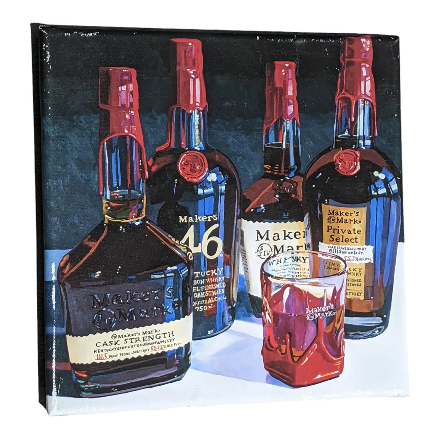 Christopher Mize "Makers Finest" Still Life Bourbon Beverage Art | Chairish