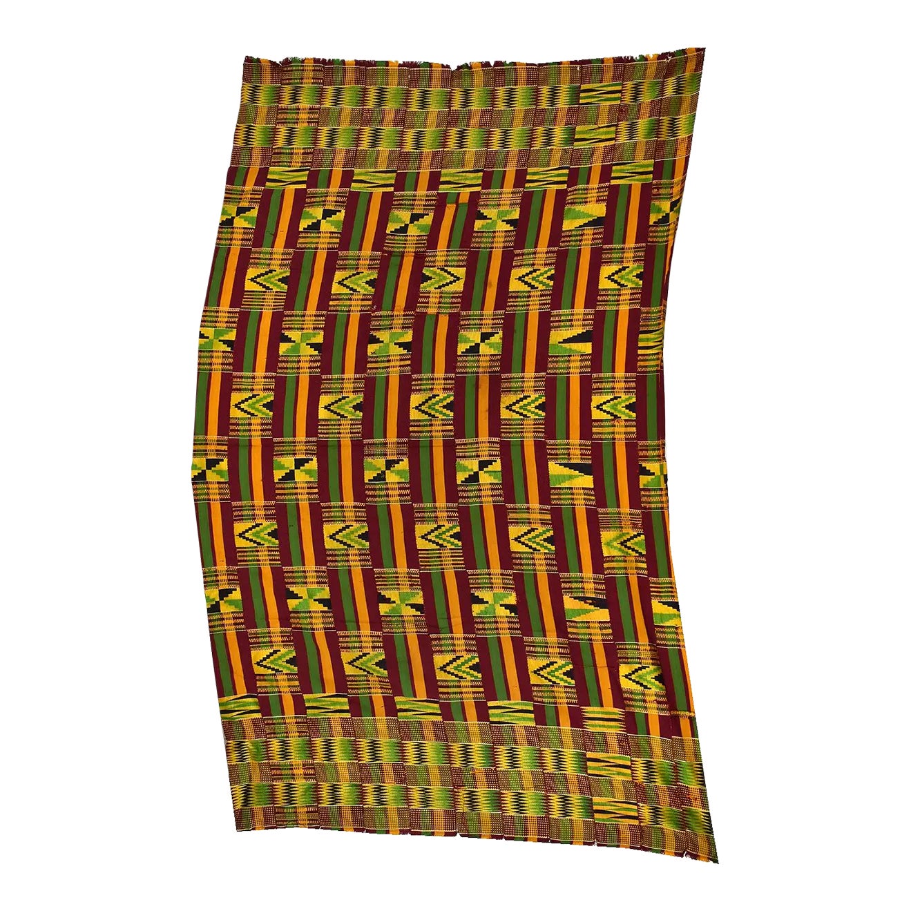 Late 20th Century Handwoven African Kente Textile | Chairish