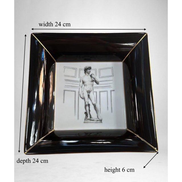 Italian Style White Porcelain Valet Tray Ashtray With Decorative Motifs ...