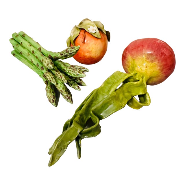 Set of Three Ceramic Vegetables | Chairish
