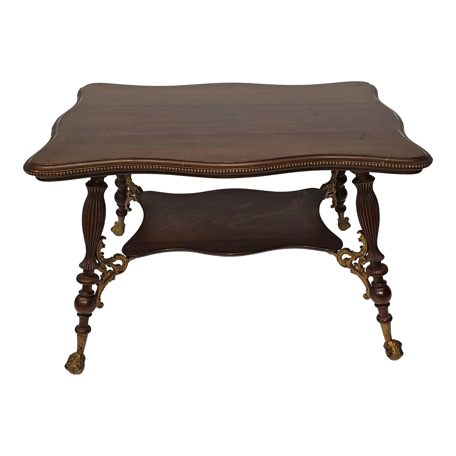 Merklen Brothers Victorian Mahogany Tiered Parlor / Library Table ...
