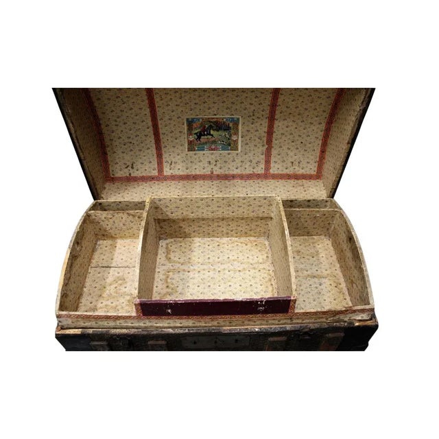 Dome Top Trunk W/ Embossed Metal Star Design | Chairish