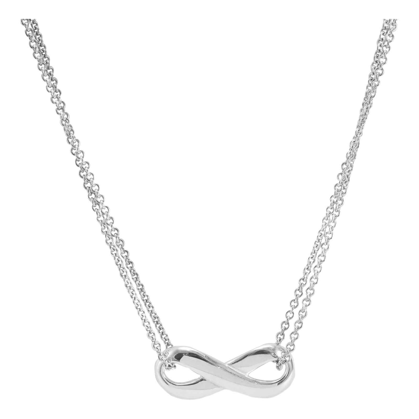 James Avery Retired 925 Sterling Silver Double Rope Infinity Necklace ...