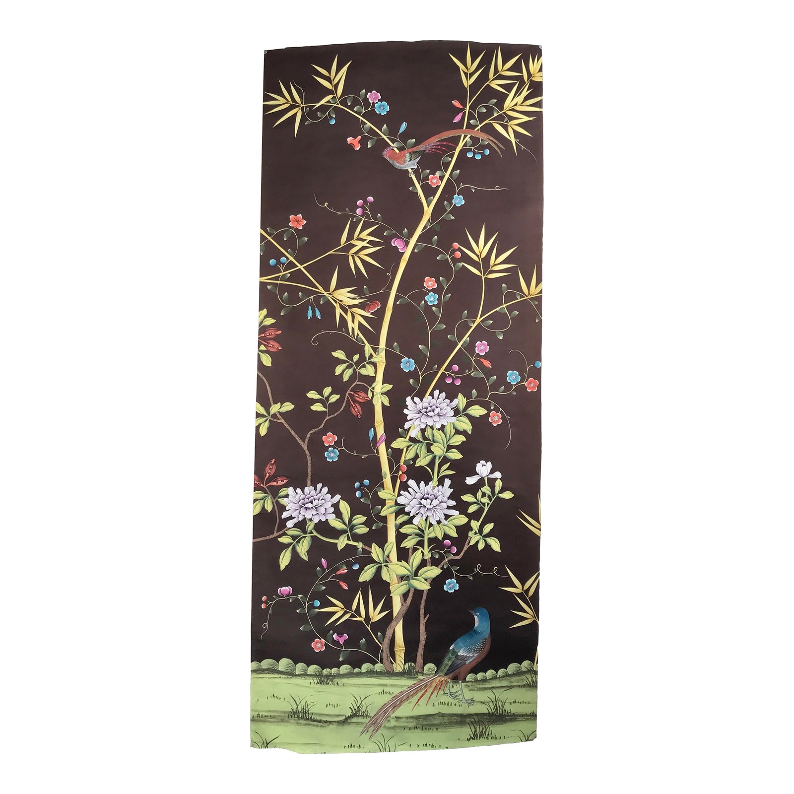 Vintage 1980s Paradiso Mahogany Fromental Wall Paper Panel | Chairish