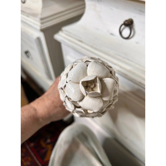 Vintage White Ceramic Italian Topiary | Chairish