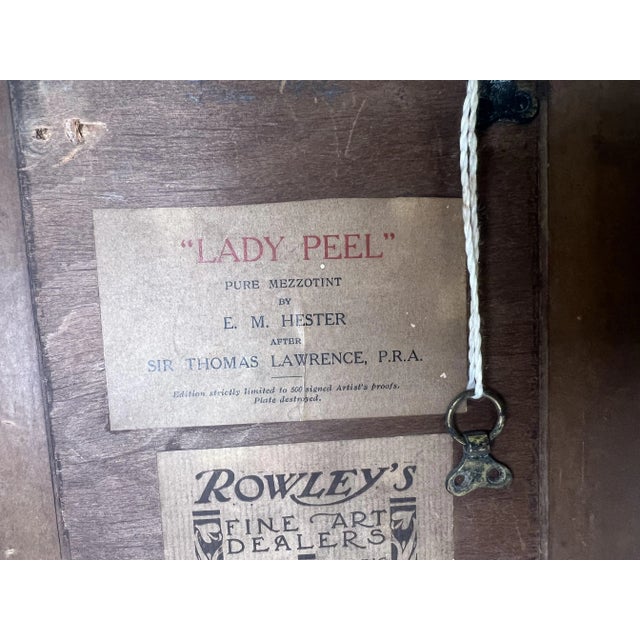 19th Century Antique Limited Edition Mezzotint of Lady Peel | Chairish
