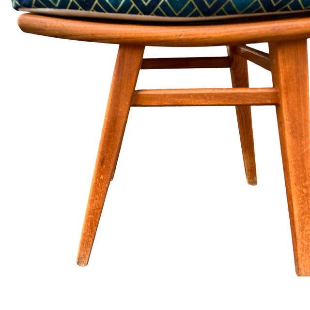 Japanese Zydel Upholstered Stool After Renovation, Germany, 1960s ...