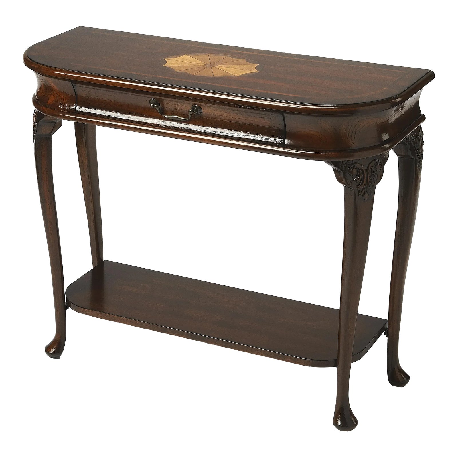 Ridgeland Console Table, Dark Brown | Chairish