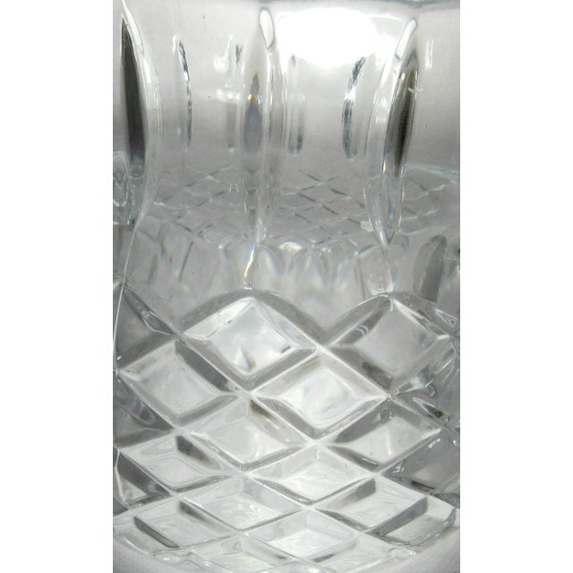 Vintage Heavy Cut Crystal Glass Rose Bowl Vase | Chairish