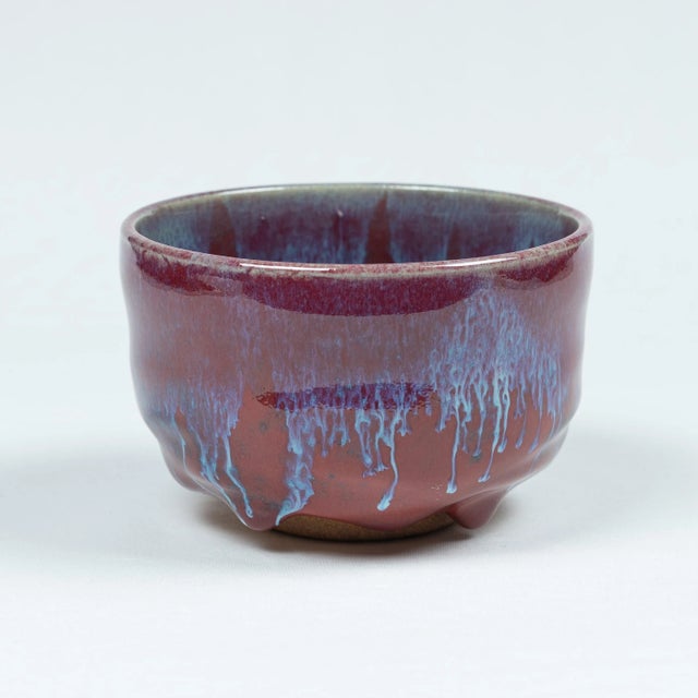 1980s Cinnabar and Jun-Glaze Gohan Chawan | Chairish