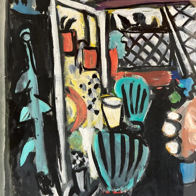 Jason Berger, Untitled (The Garden Estombar,) Oil on Paper, 1988 | Chairish