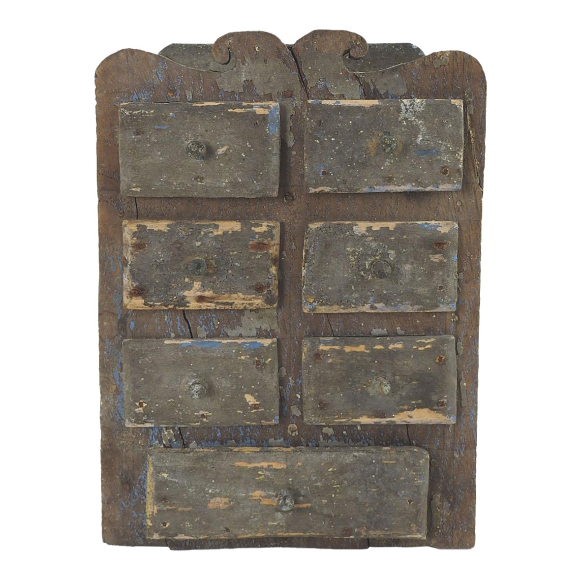 Vintage Primative Small Folk Art Drawers | Chairish