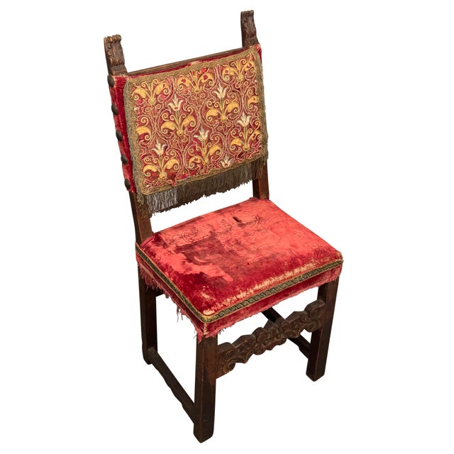 17th Century Italian or Spanish Baroque Chairs With Original Embroidery ...