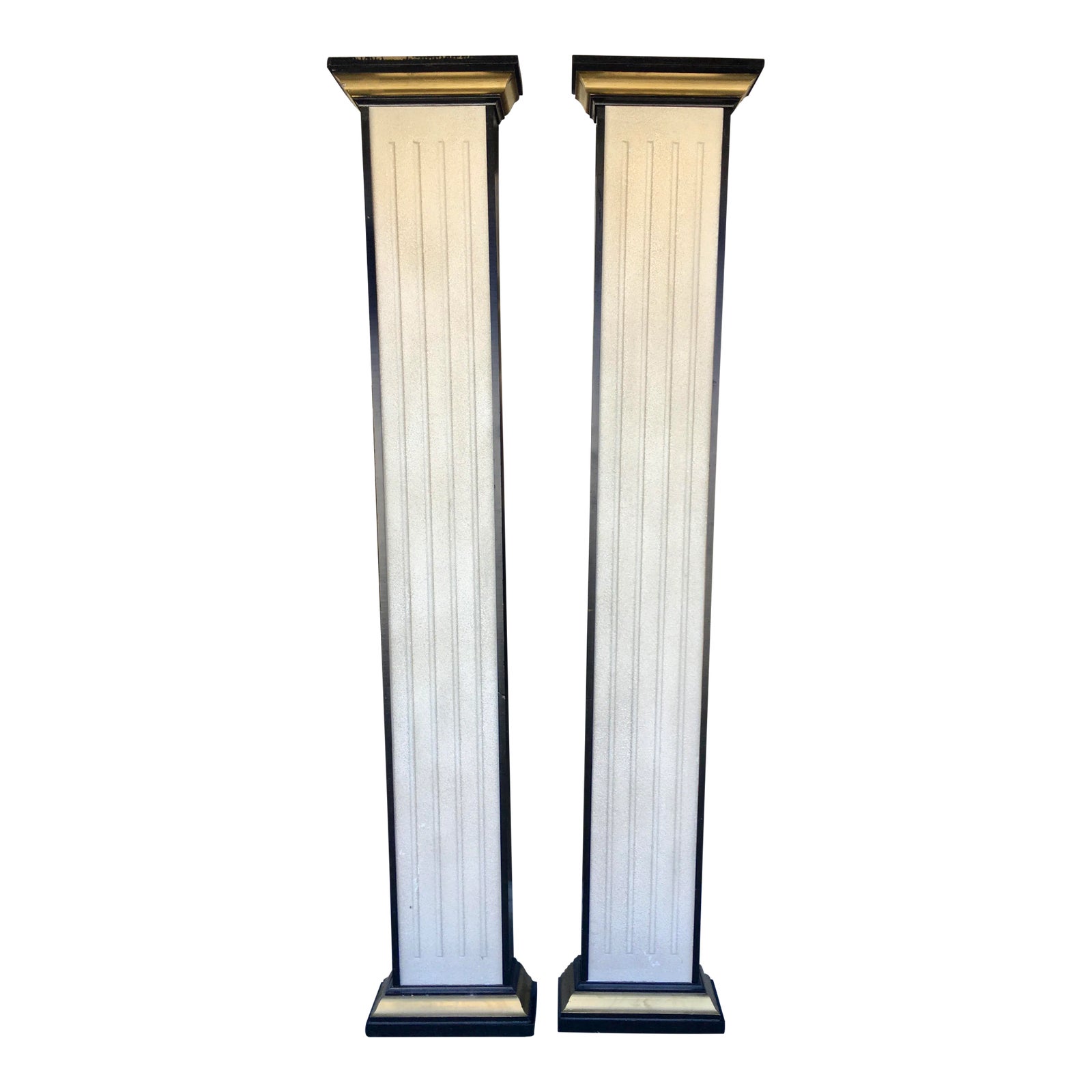 Vintage Wooden & Resin Columns- a Pair | Chairish