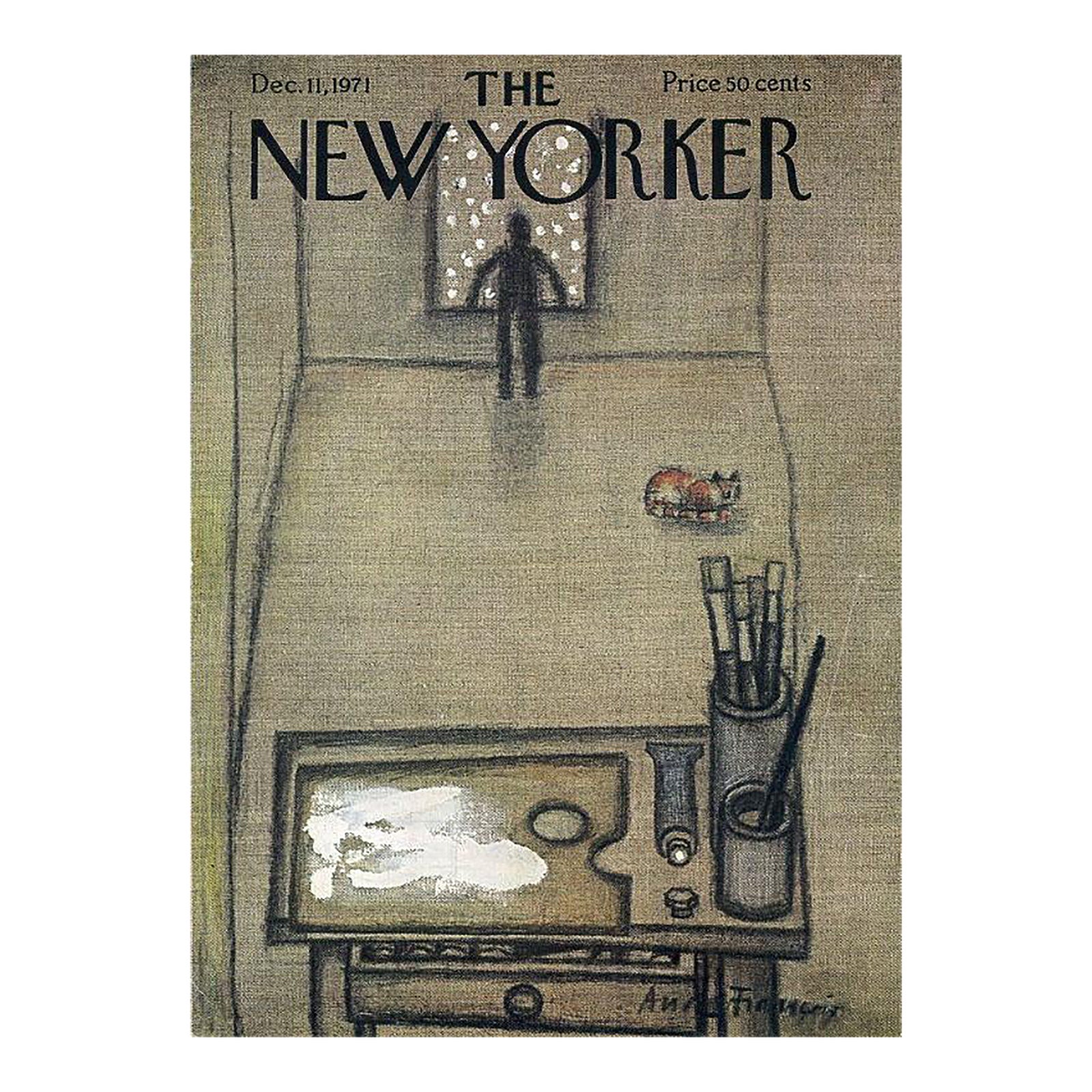 1971 Vintage New Yorker Cover, December 11, Andre Francois Cover ...