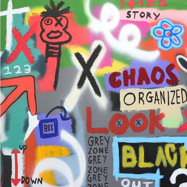 Large Colorful Original Artwork on Canvas "Placement" Contemporary ...