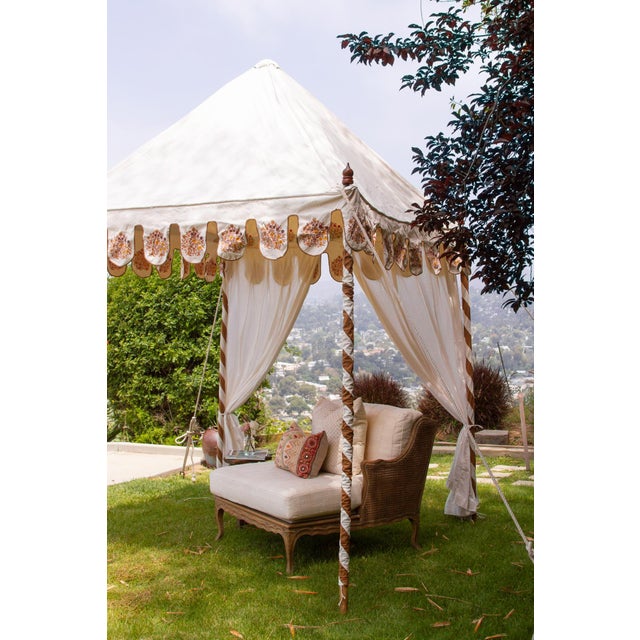 Floral Marigold Blockprint Indian Canopy Tent | Chairish