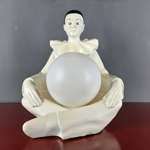 1960s Mid-Century Perriot White Ceramic Table Lamp | Chairish