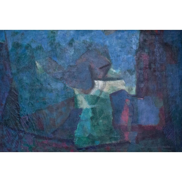 Signed “Cascades” Abstract Oil on Canvas Painting by Martin Friedman ...