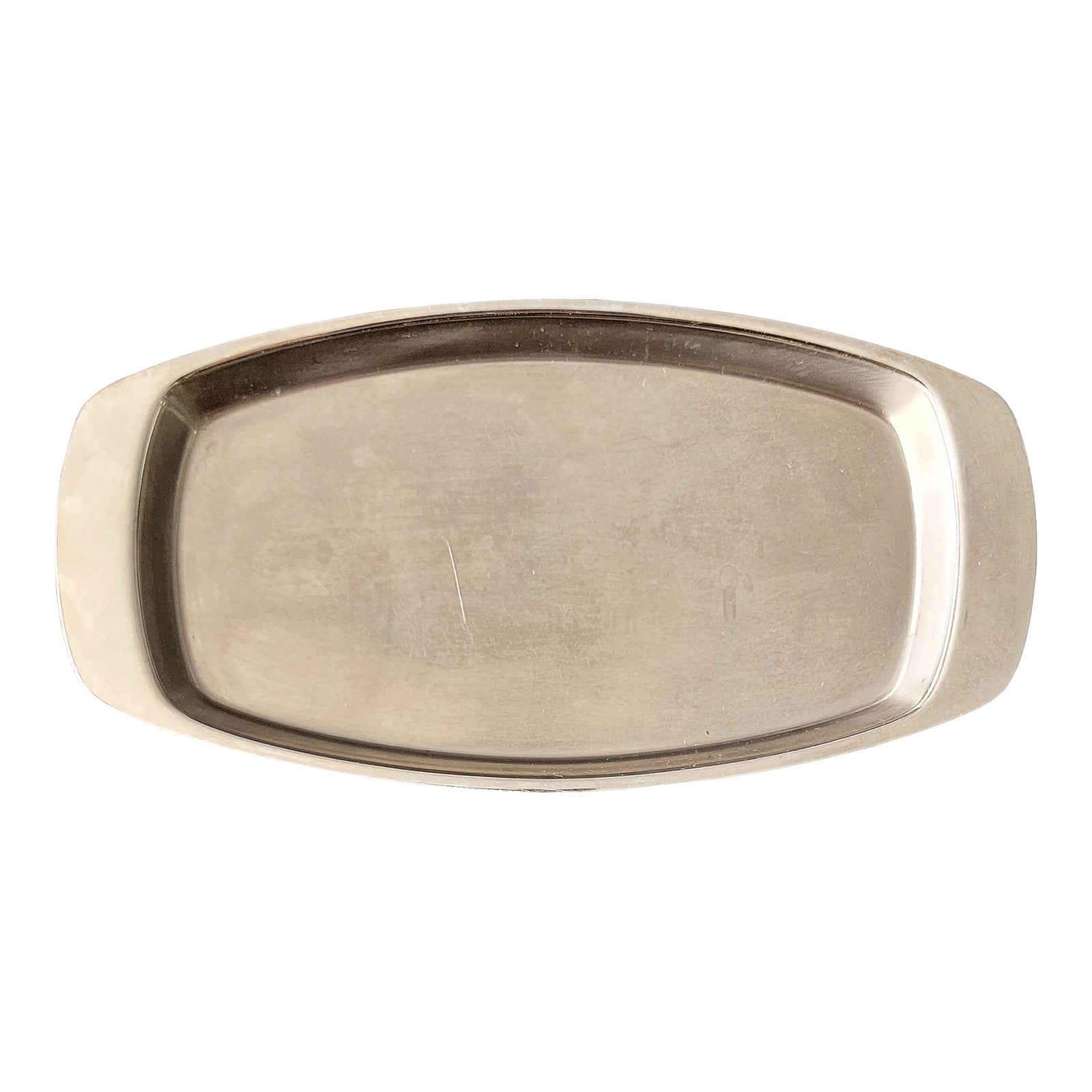 1960s Vintage Alessi Italy Stainless Steel Tray | Chairish