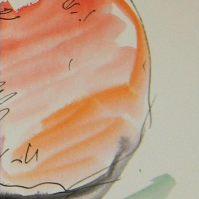 Jose Trujillo Original Expressionism Apple Still Life Watercolor ...