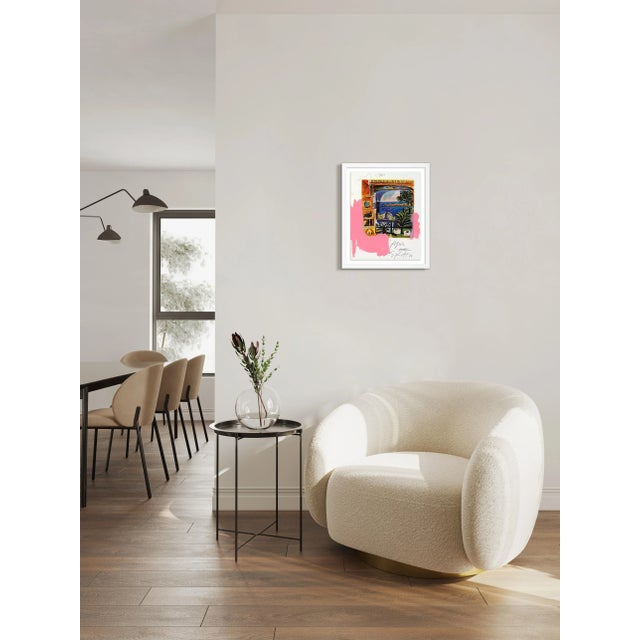 Pink Cote D'Azur by Sean Kratzert in White Frame, XS Art Print | Chairish