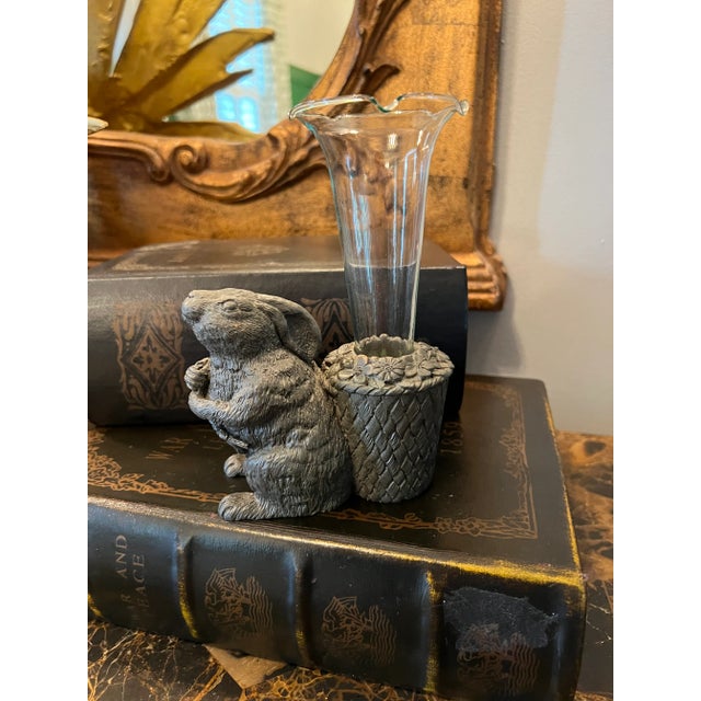 Vintage 1980s Bunny Bud Vase | Chairish