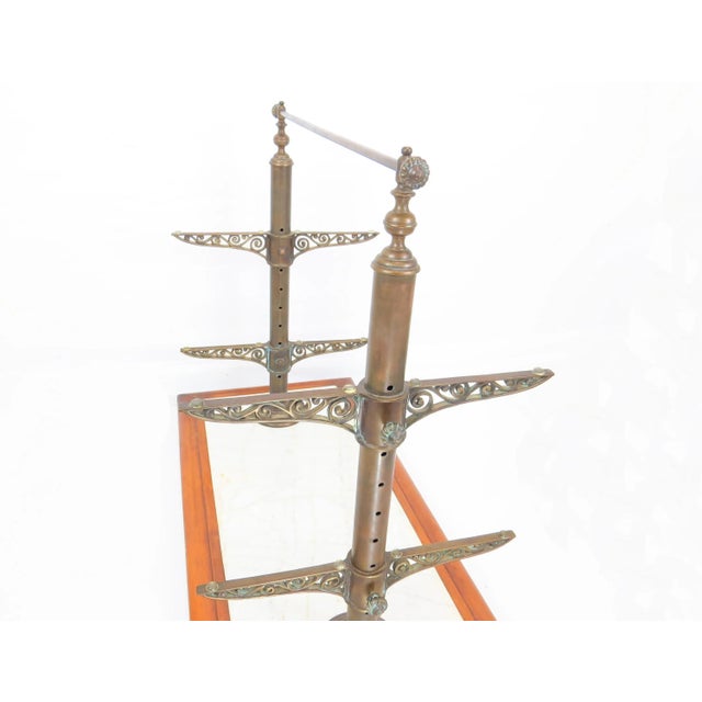 Vintage French Country Walnut Marble and Bronze Patisserie Pastry Shelf ...