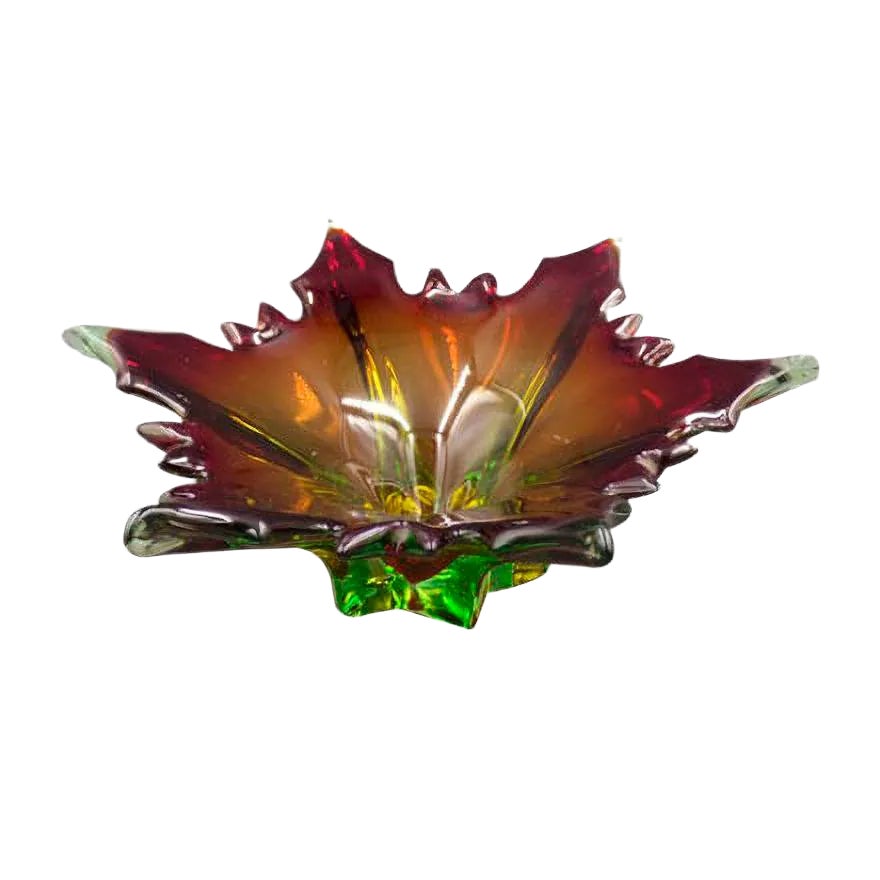 Multi Colored Murano Glass Bowl, Italy | Chairish