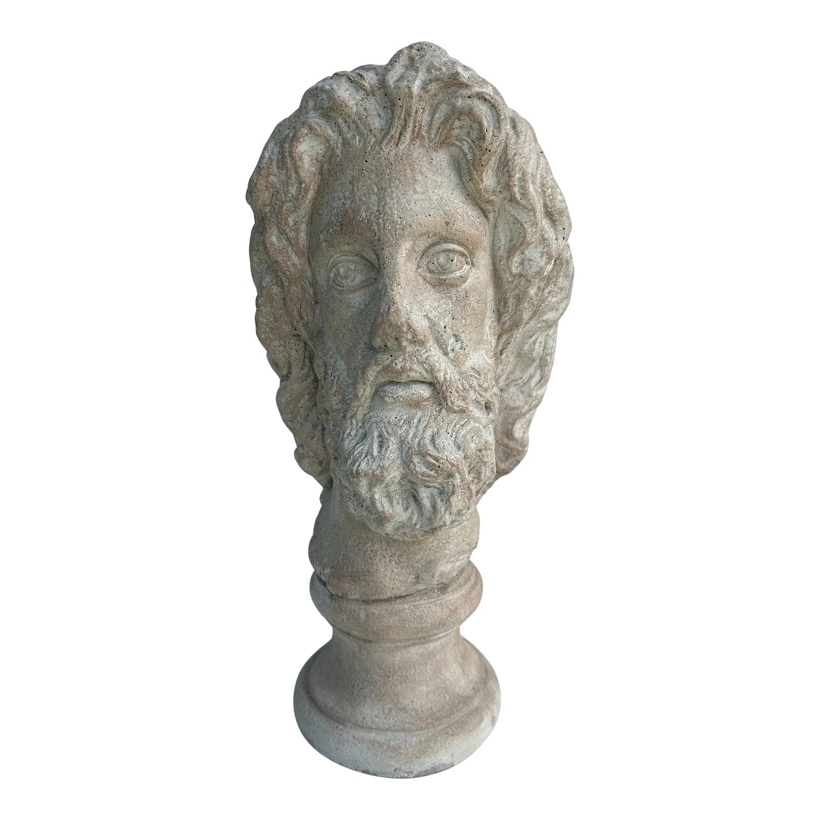 Vintage Greco Roman Style Plaster Bust | Chairish