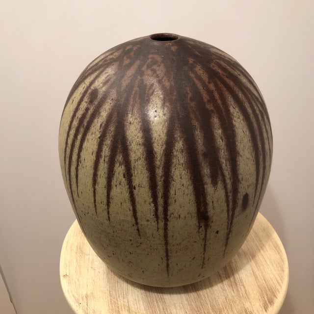 1970’s Richard Tuck Stoneware Studio Pottery Vase | Chairish