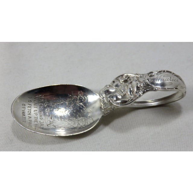 1910s Antique Sterling Silver Little Bo Peep Baby Spoon | Chairish