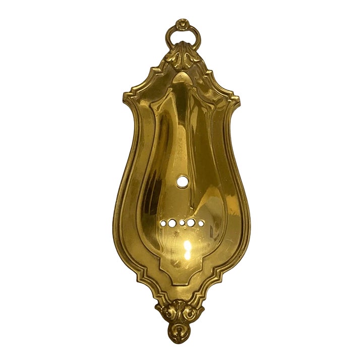 Vintage Solid Brass Ornate Victorian Style Sconce Plate Base | Chairish