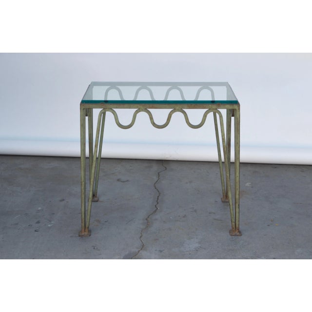 Méandre' Verdigris and Glass Side Tables by Design Frères - a Pair ...